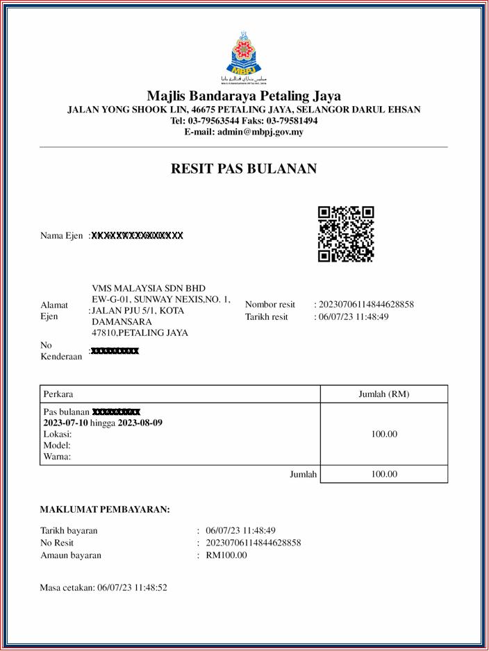 MBPJ Monthly e-Parking Pass | VMS Malaysia Sdn Bhd